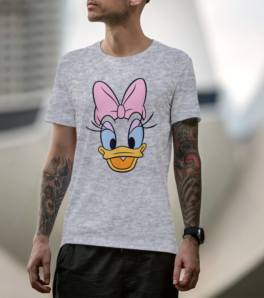 Disney Daisy Duck Pink Bow Face T-Shirt