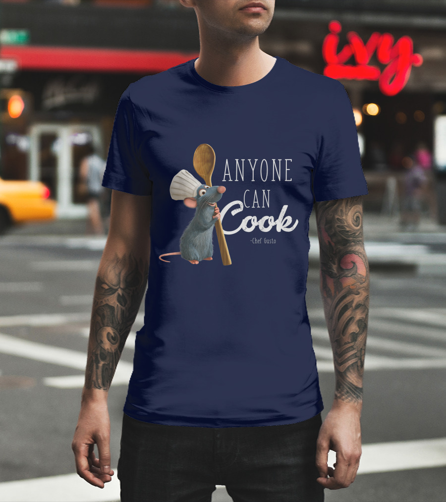 Disney Pixar Ratatouille Remy Anyone Can Cook Chef Gusto T-Shirt
