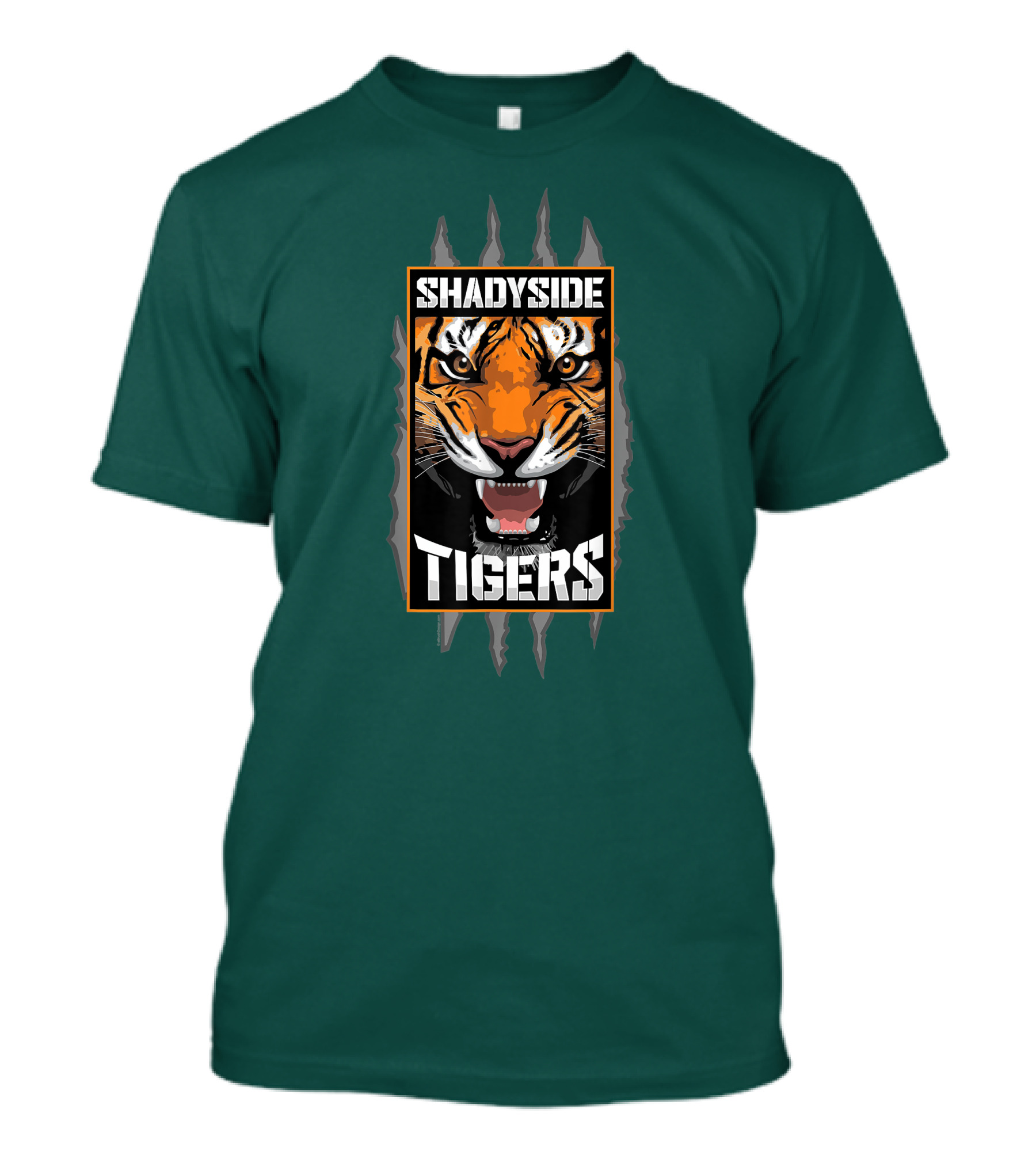 Shadyside Tigers Fierce Tiger Face Claw Marks T-Shirt