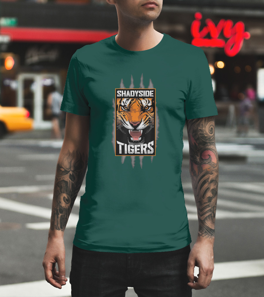 Shadyside Tigers Fierce Tiger Face Claw Marks T-Shirt