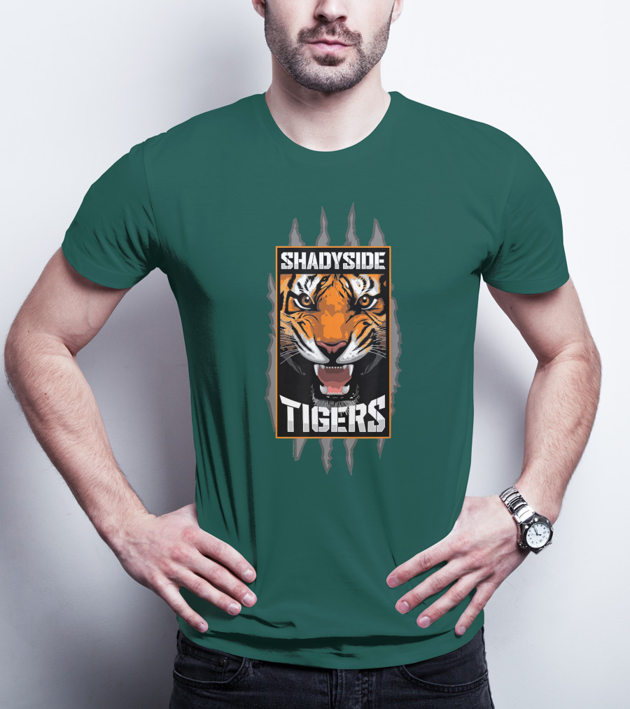 Shadyside Tigers Fierce Tiger Face Claw Marks T-Shirt
