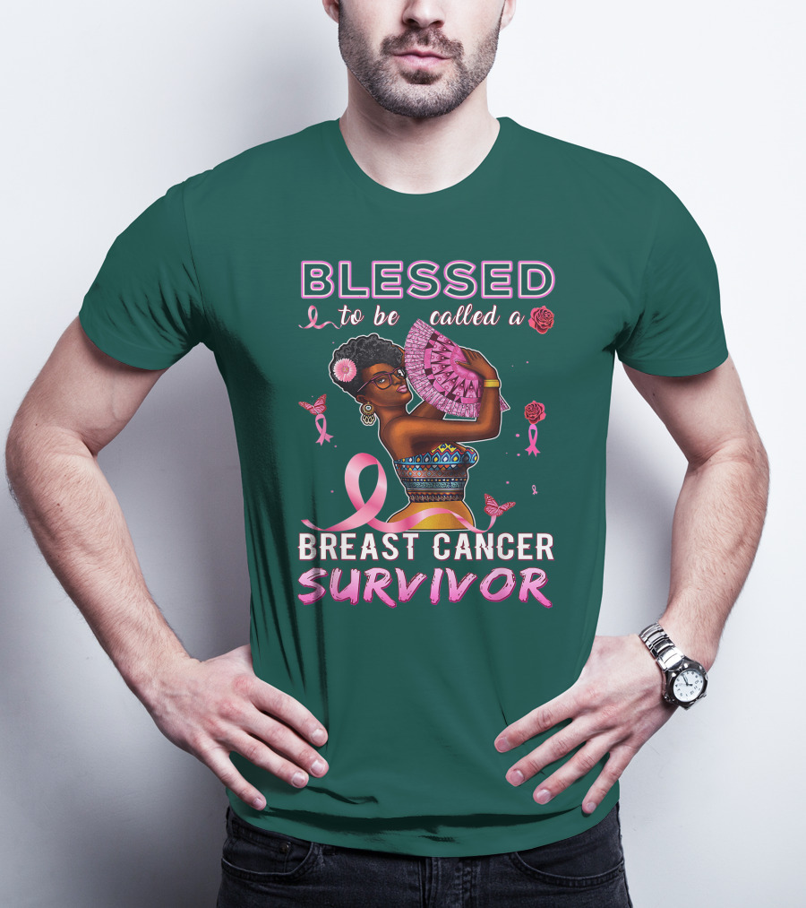 BLESSED To Be Called A BREAST CANCER SURVIVOR African American T-Shirt