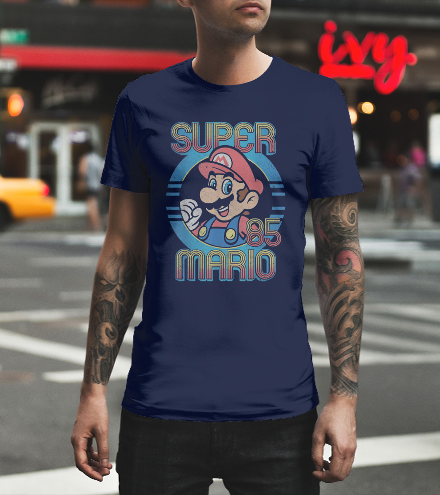 Super Mario Retro 85 Circle Classic T-Shirt