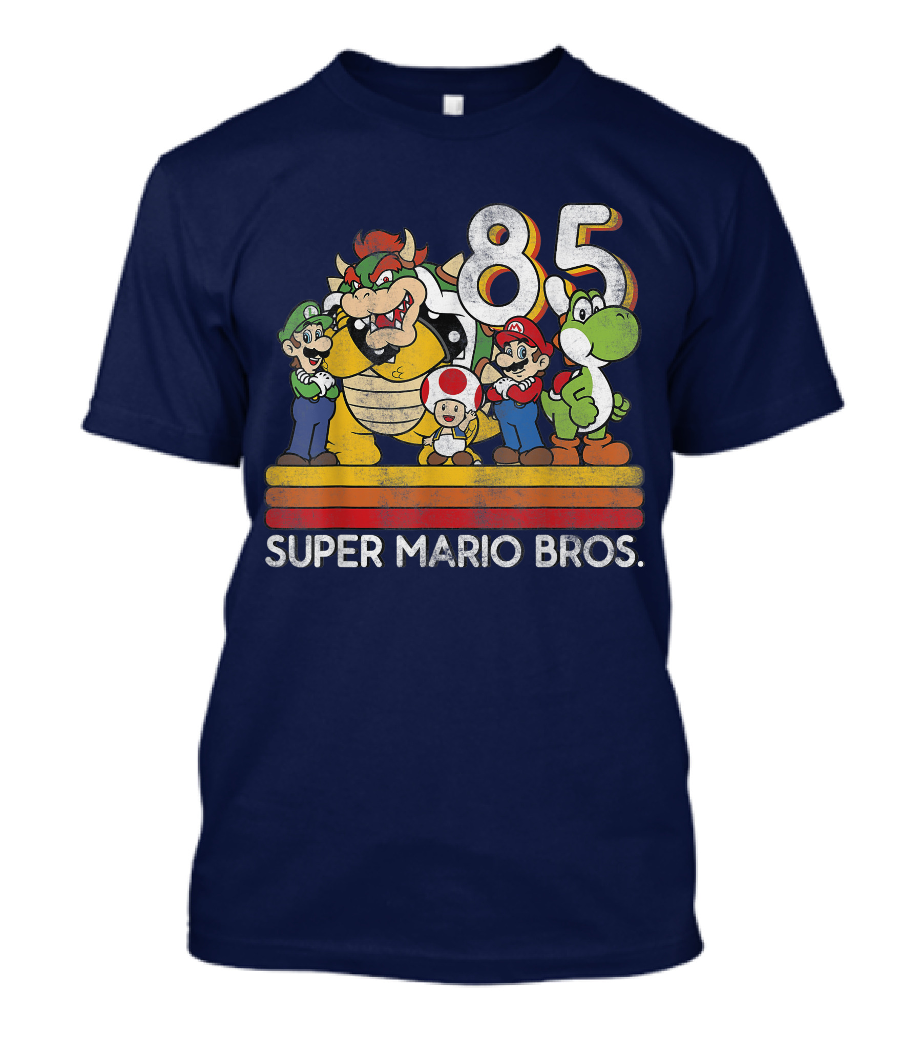 Super Mario Bros. 85 Retro Character Line Up T-Shirt