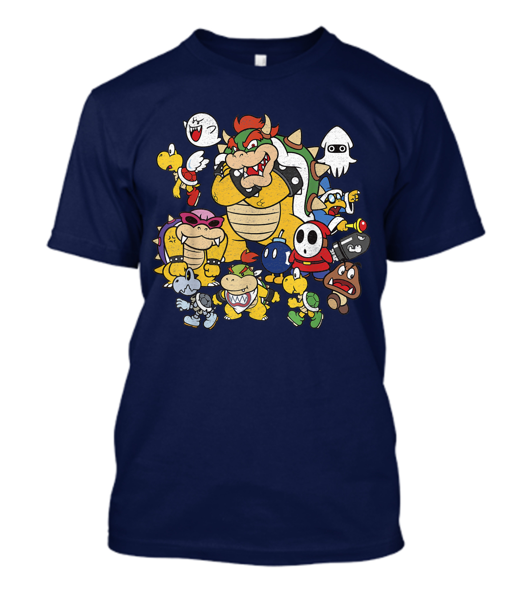Super Mario Bowser And Classic Enemy Characters Group T-Shirt