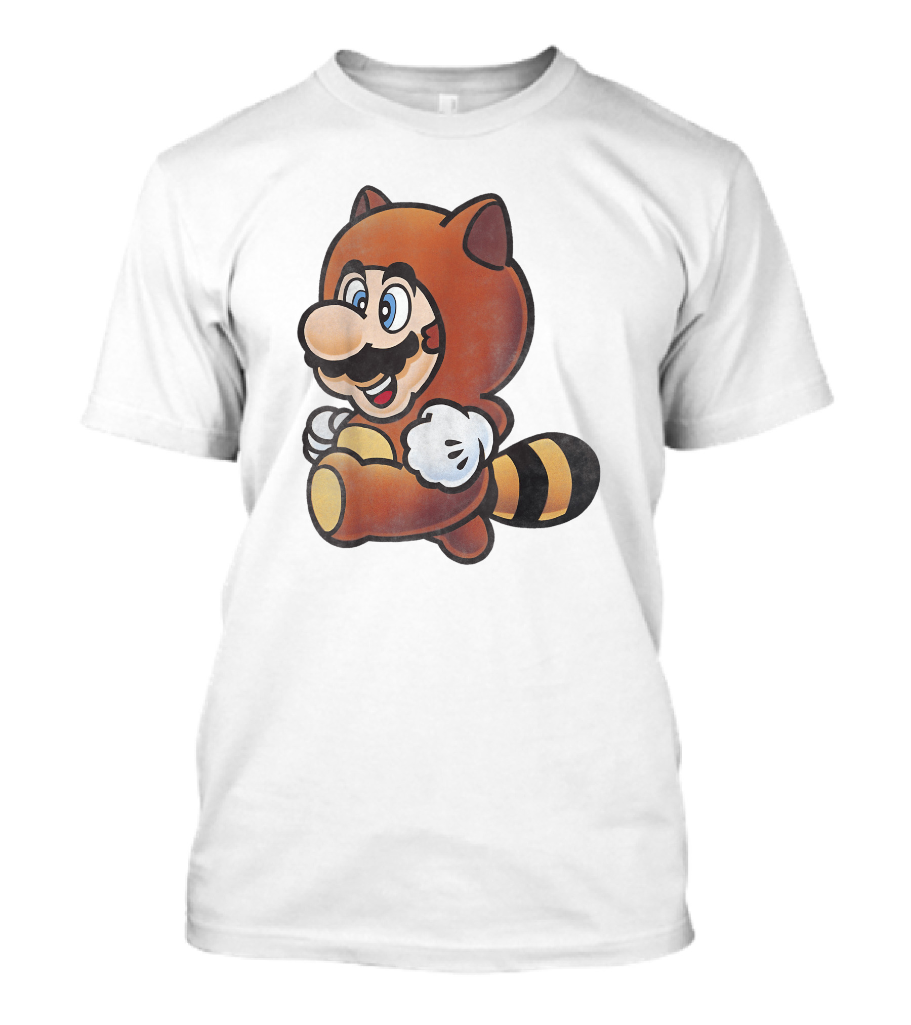 Super Mario Bros Tanooki Mario Power-Up Suit Character T-Shirt