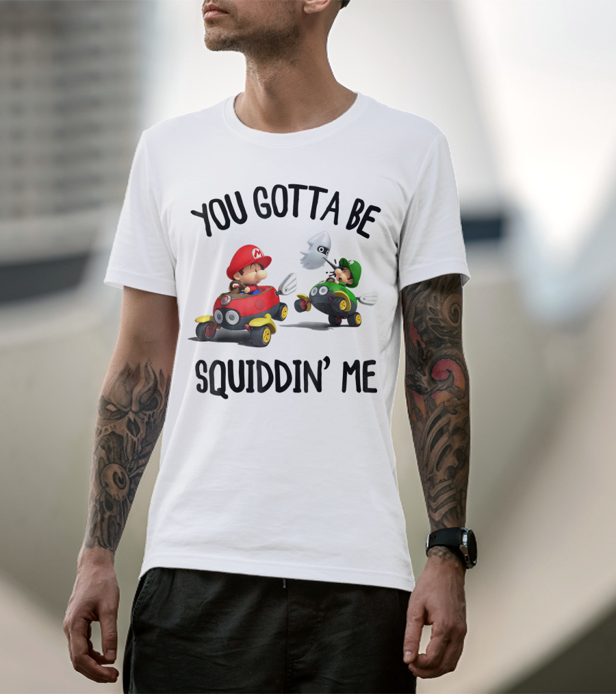 Mario Kart You Gotta Be Squiddin Me Racing Blooper Surprise T-Shirt