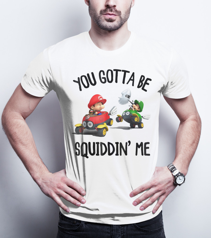 Mario Kart You Gotta Be Squiddin Me Racing Blooper Surprise T-Shirt