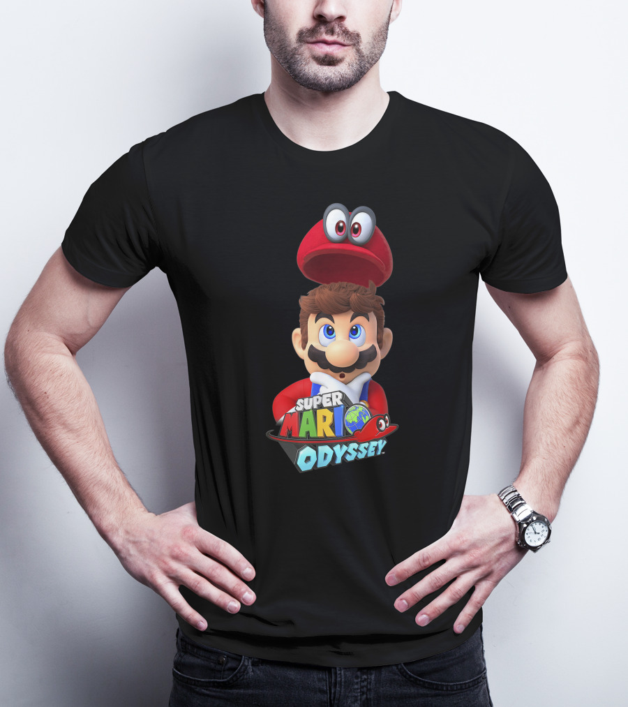 Super Mario Odyssey Funny Cappy And Mario Game T-Shirt