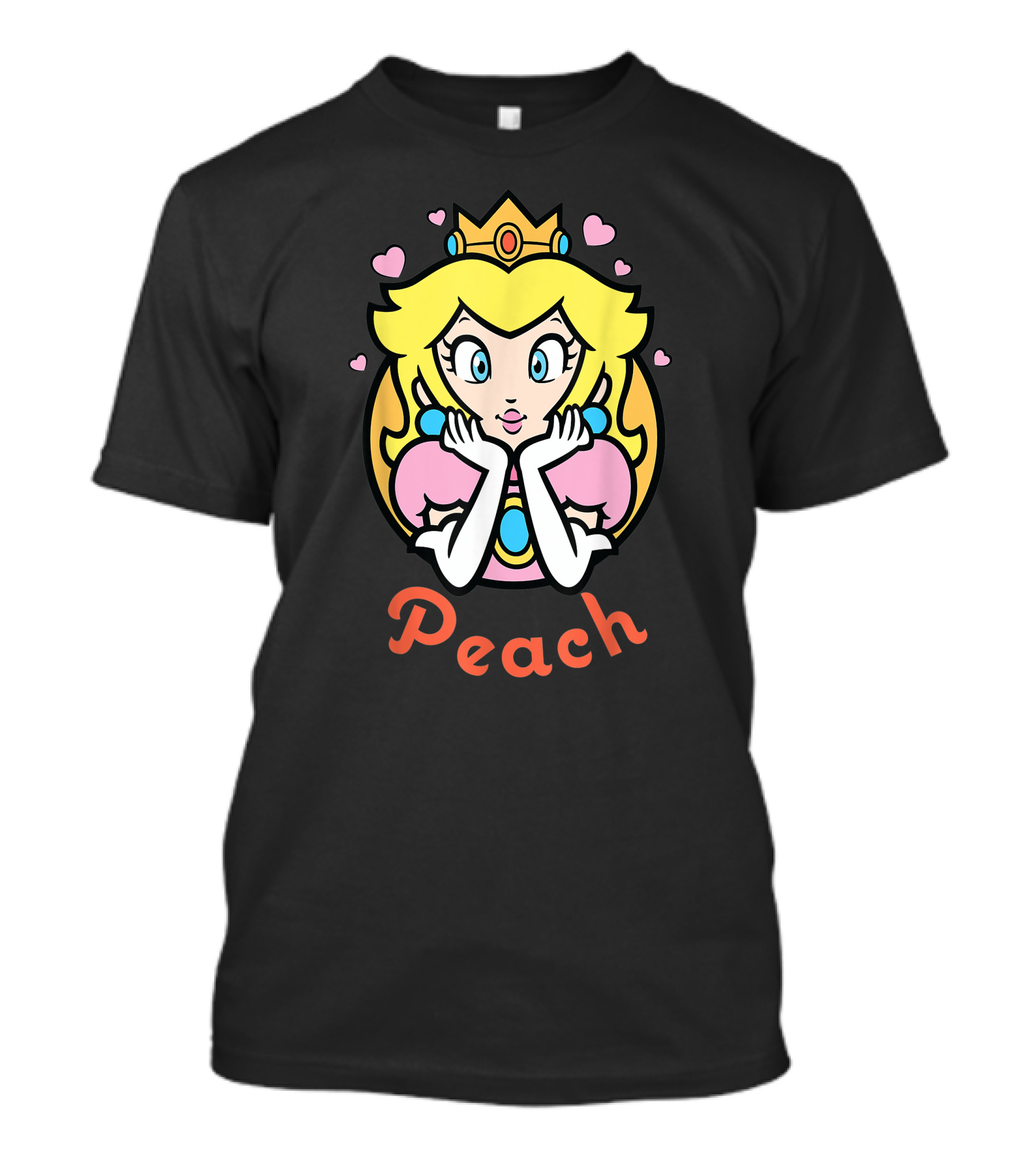 Super Mario Princess Peach With Hearts T-Shirt