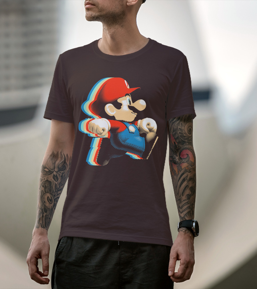 Funny Super Mario Comic Style Mario Run Premium Holidays Retro Gaming T-Shirt