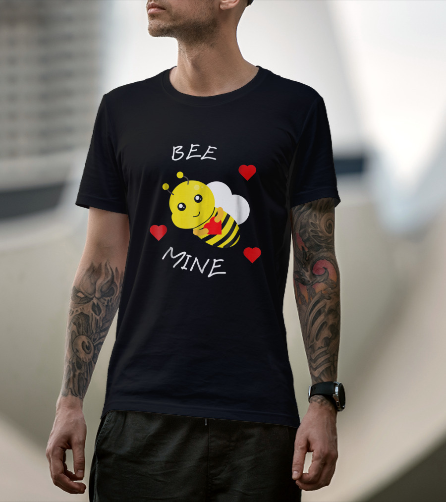 BEE MINE Valentine's Day Love Hearts Bee T-Shirt
