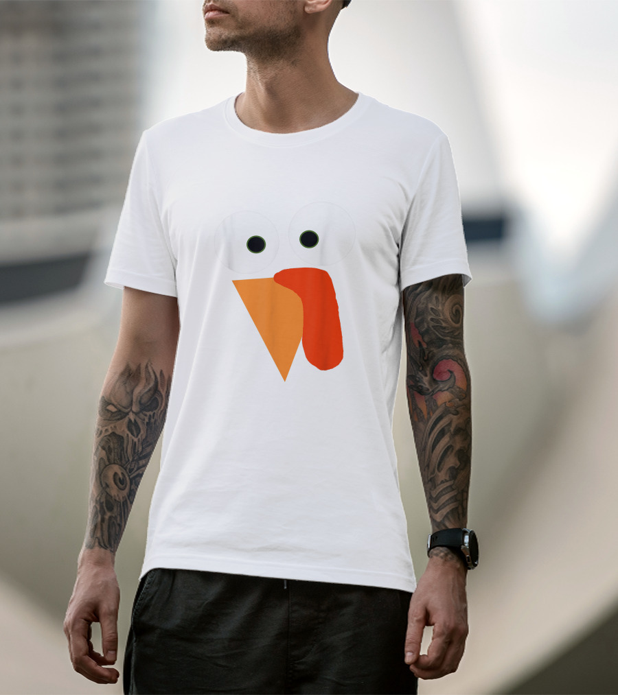 Turkey Face Thanksgiving Gobble Gear Funny Thanksgiving T-Shirt