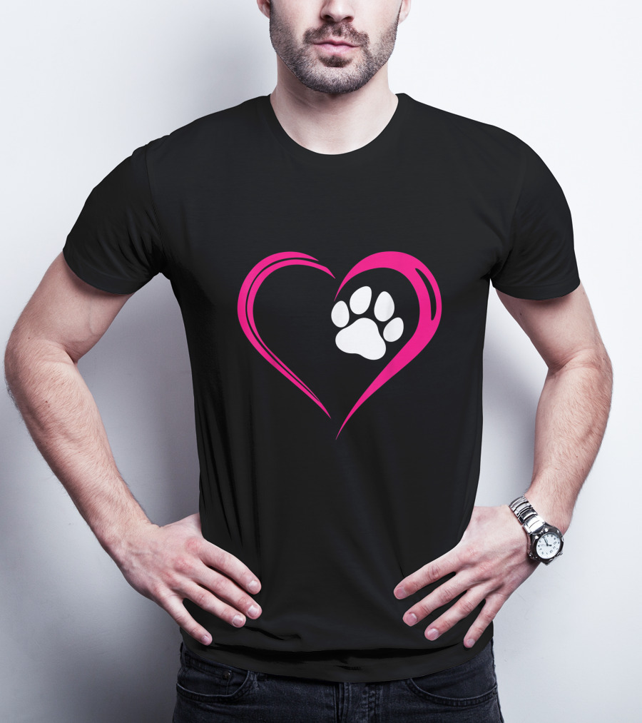 Cat Dog Heart Paw Love T-Shirt
