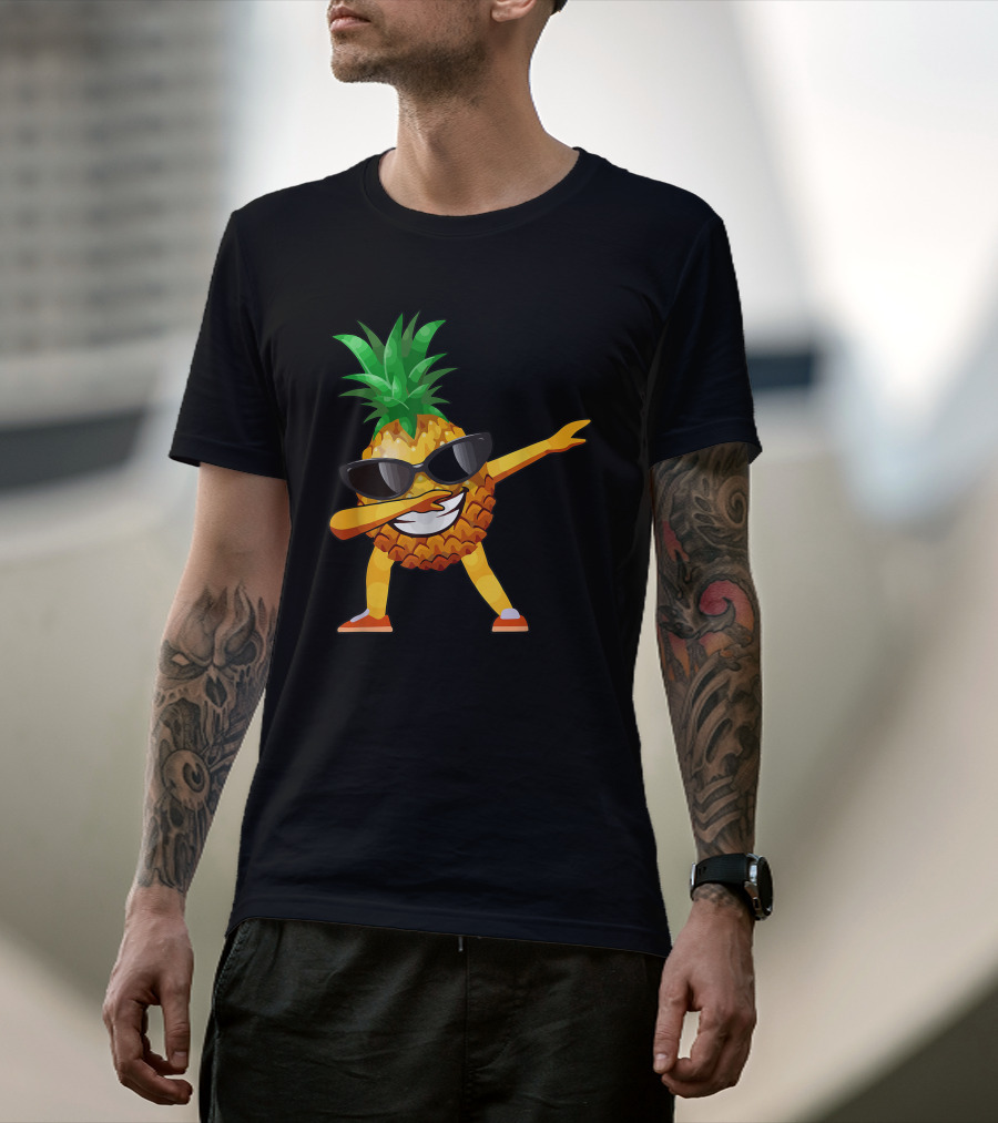 Dabbing Pineapple Sunglasses Smile T-Shirt