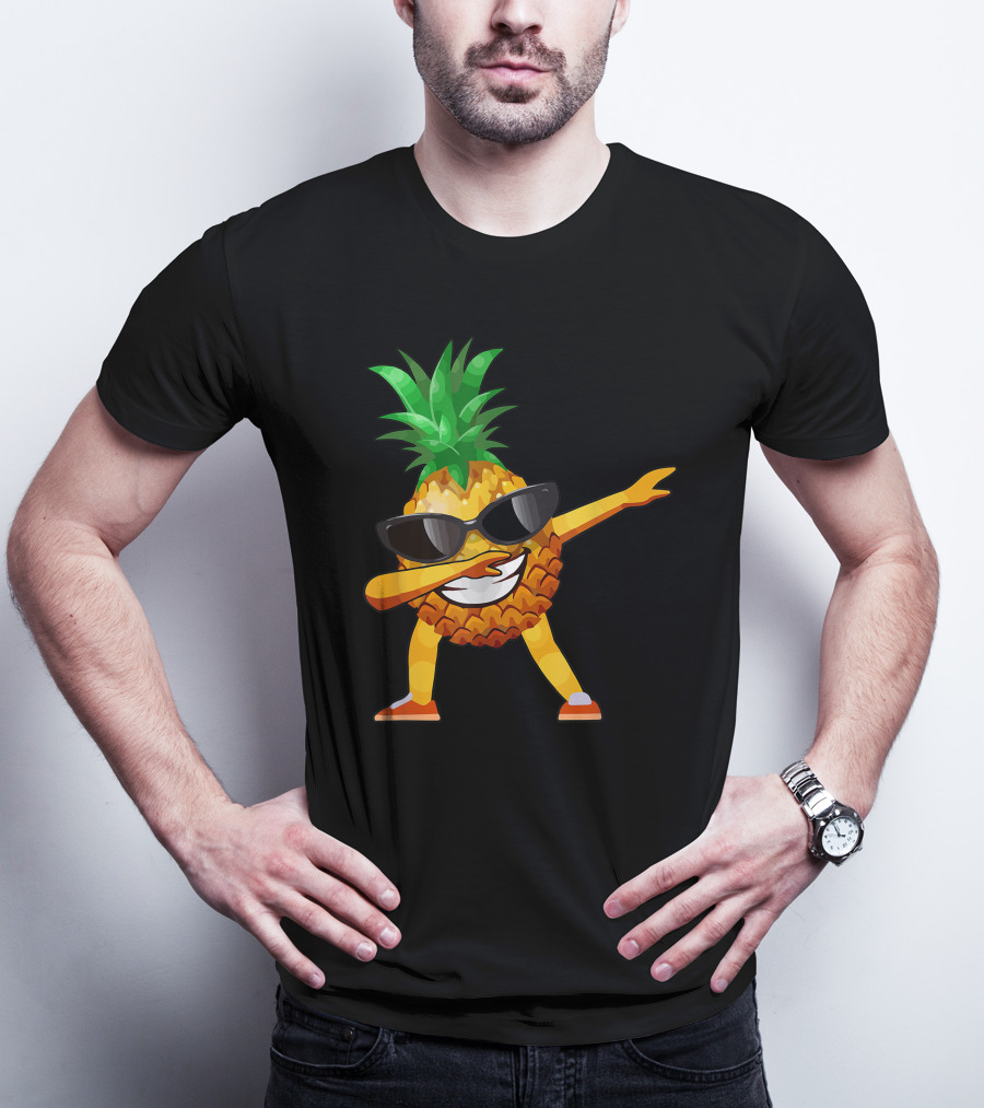 Dabbing Pineapple Sunglasses Smile T-Shirt