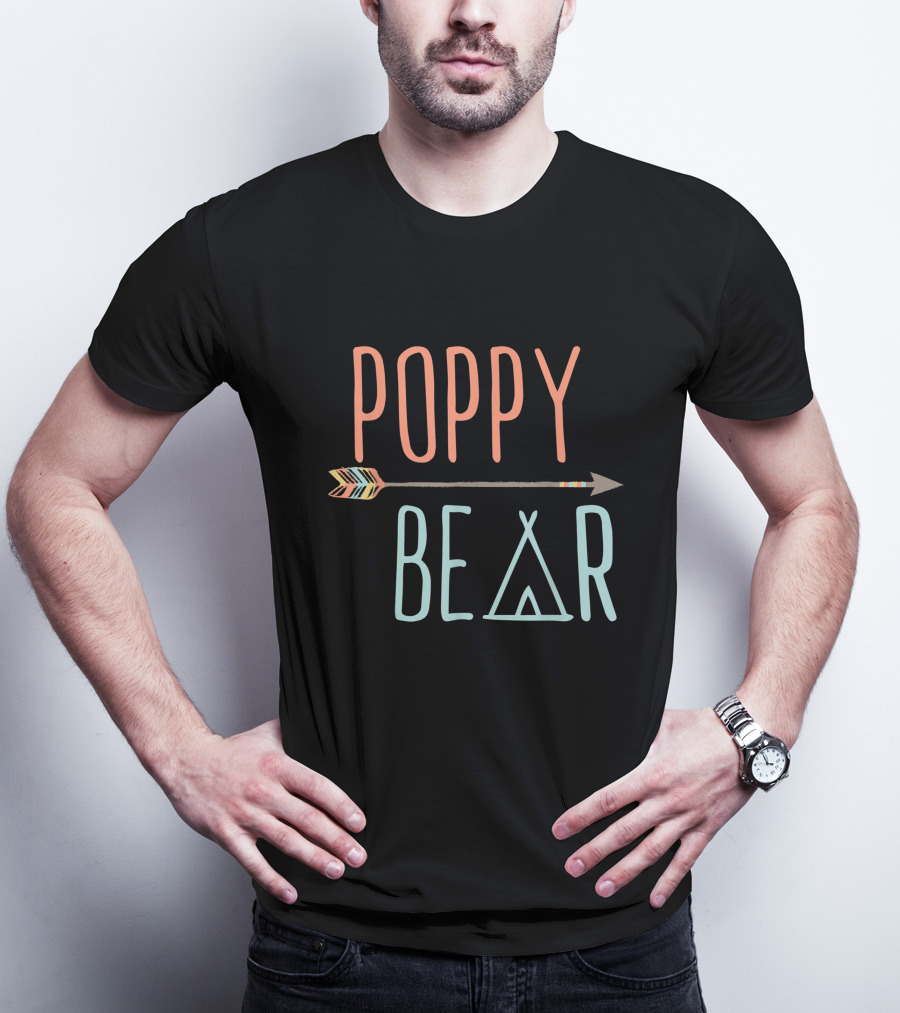 Poppy Bear Arrow Teepee Grandpa T-Shirt