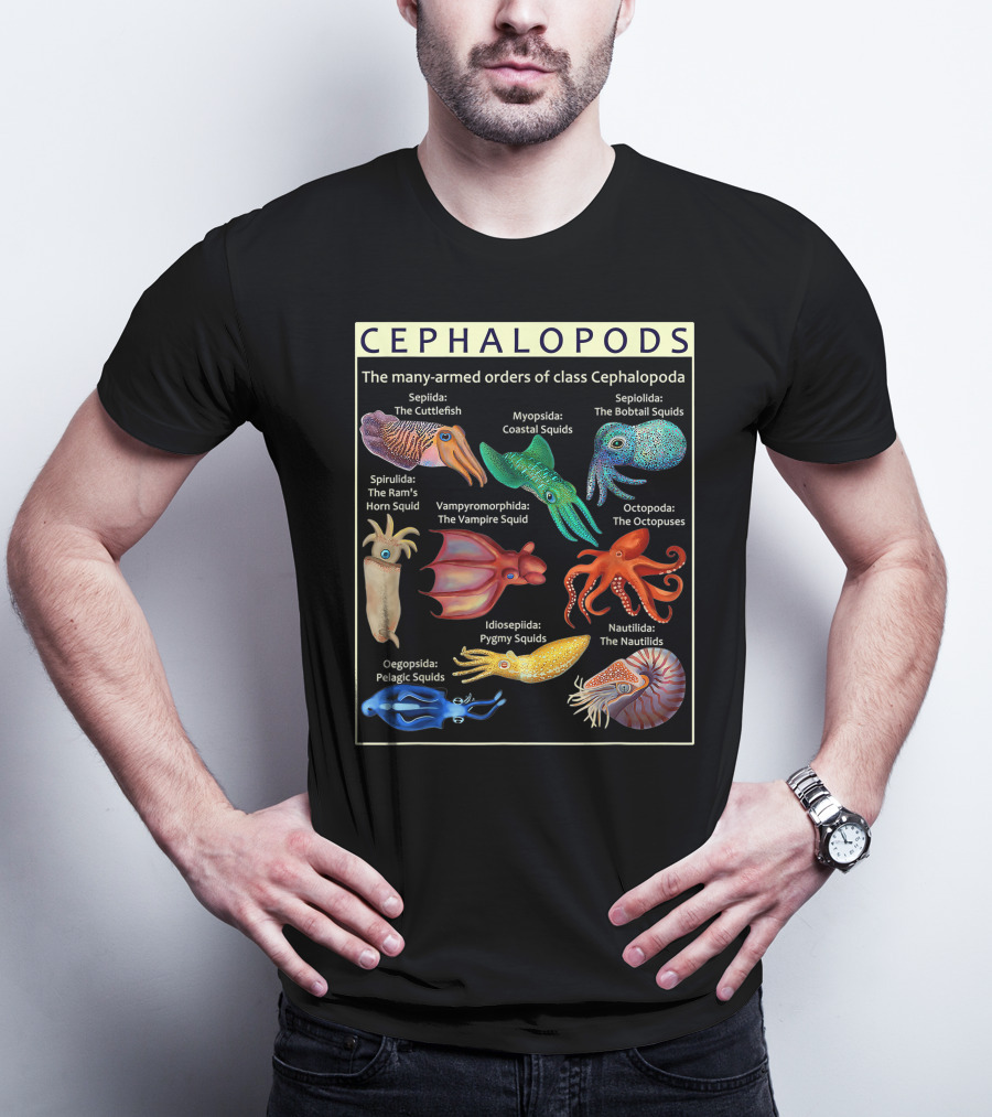 Cephalopods The Many-Armed Orders Of Class Cephalopoda Octopoda The Octopus T-Shirt