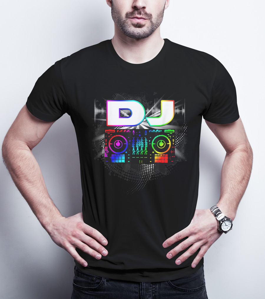 DJ Music Lover Colorful Soundwave Music Player T-Shirt