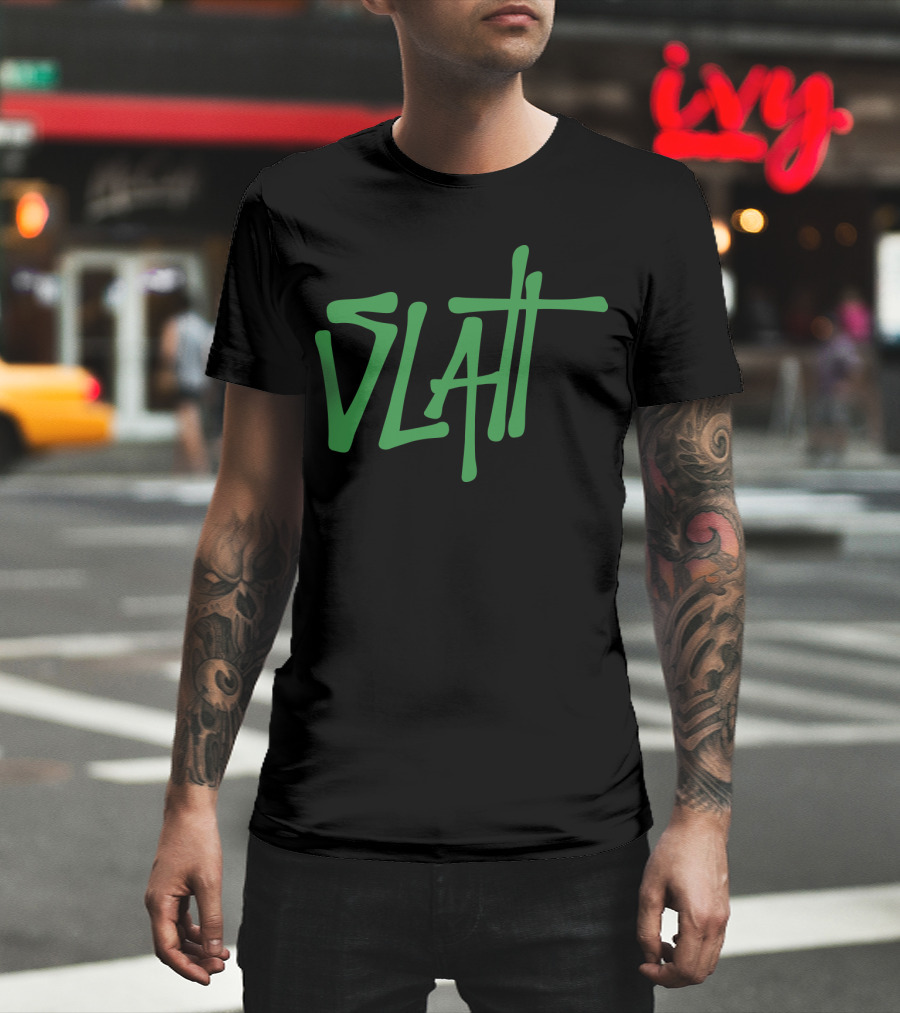 Slatt Young Thug Green Text T-Shirt
