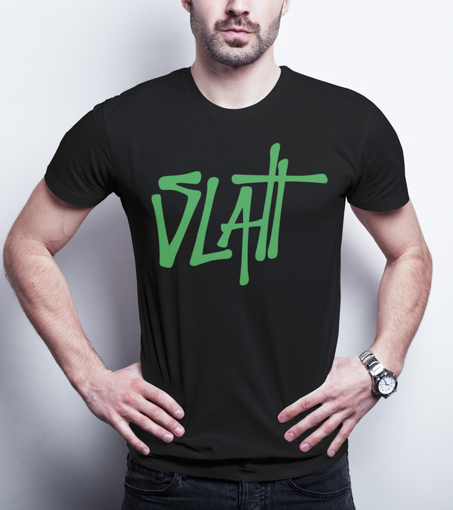 Slatt Young Thug Green Text T-Shirt