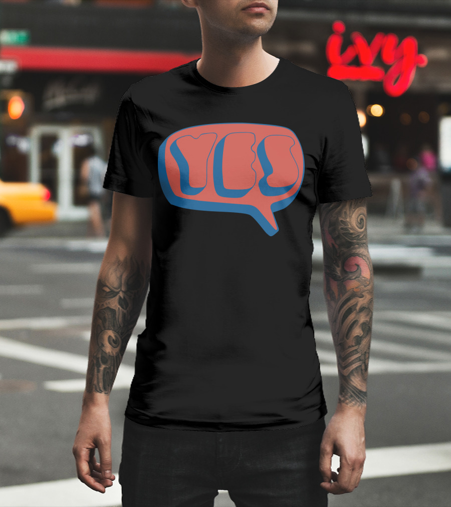 Yes 1969 Album Logo Retro Text Bubble T-Shirt