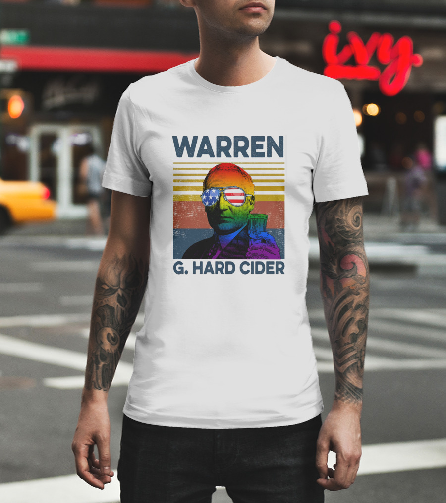 Warren G. Hard Cider Patriotic Sunglasses And Colorful Portrait T-Shirt