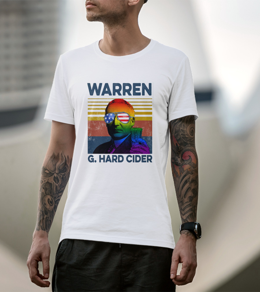 Warren G. Hard Cider Patriotic Sunglasses And Colorful Portrait T-Shirt