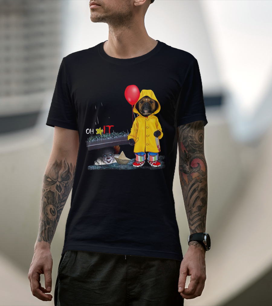 IT BoxerDs Raincoat Red Balloon Dog Encounter T-Shirt