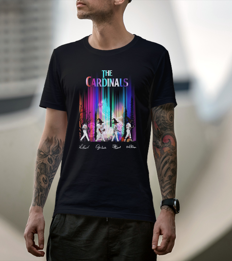 The Cardinals St. Louis Baseball Legends Aurora Borealis T-Shirt