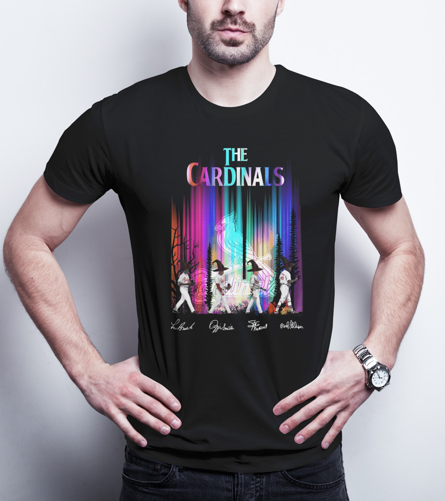 The Cardinals St. Louis Baseball Legends Aurora Borealis T-Shirt