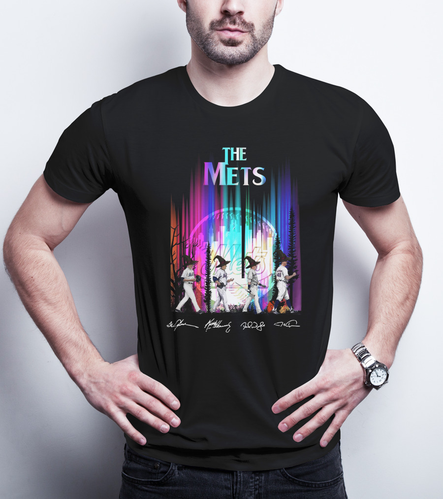 The Mets Neon Forest Baseball Player Walk With Signatures T-Shirt