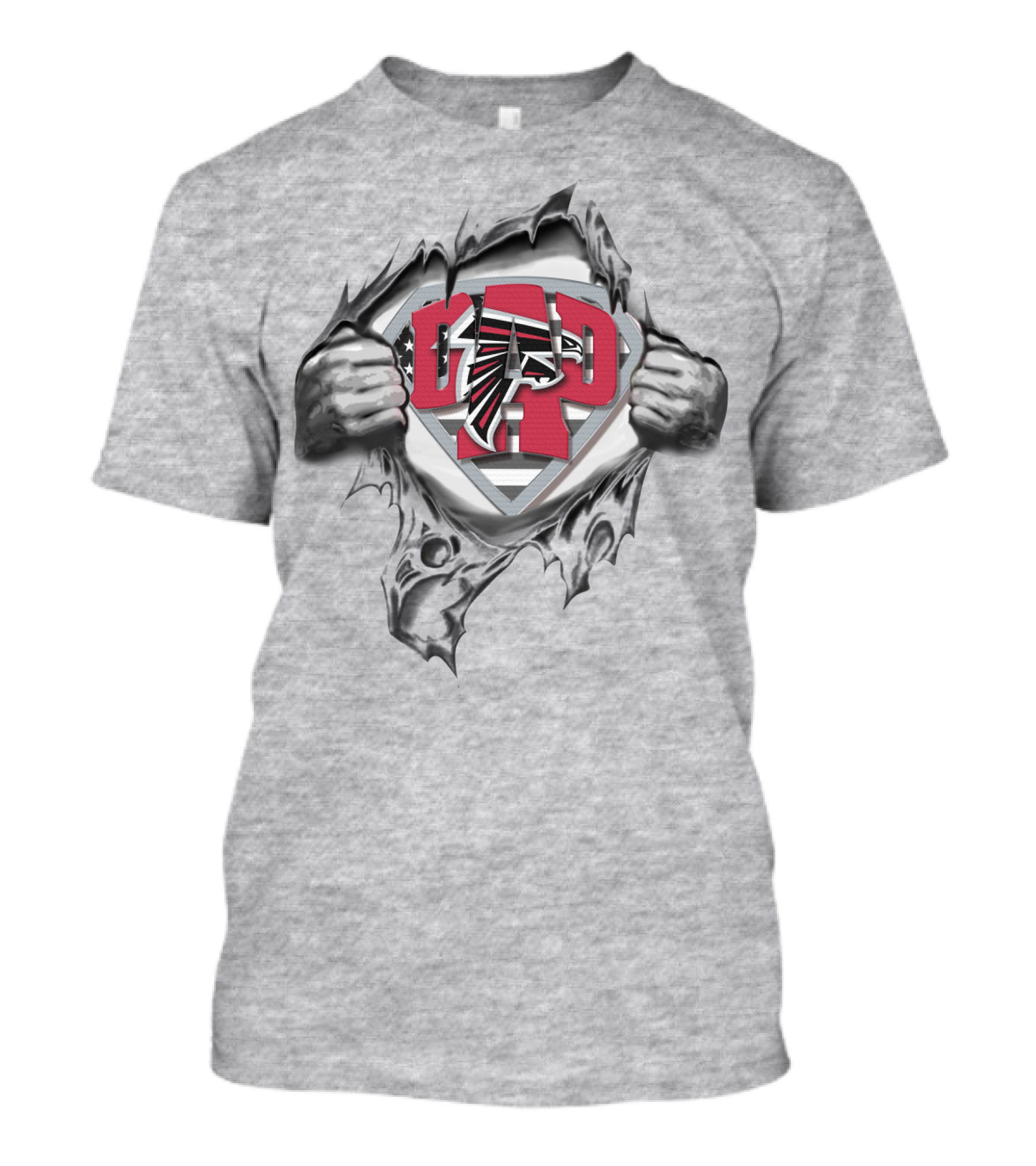 Superdad Atlanta Falcons Logo Shield Tear T-Shirt