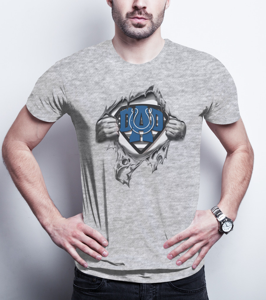 Indianapolis Colts Dad Superhero T-Shirt