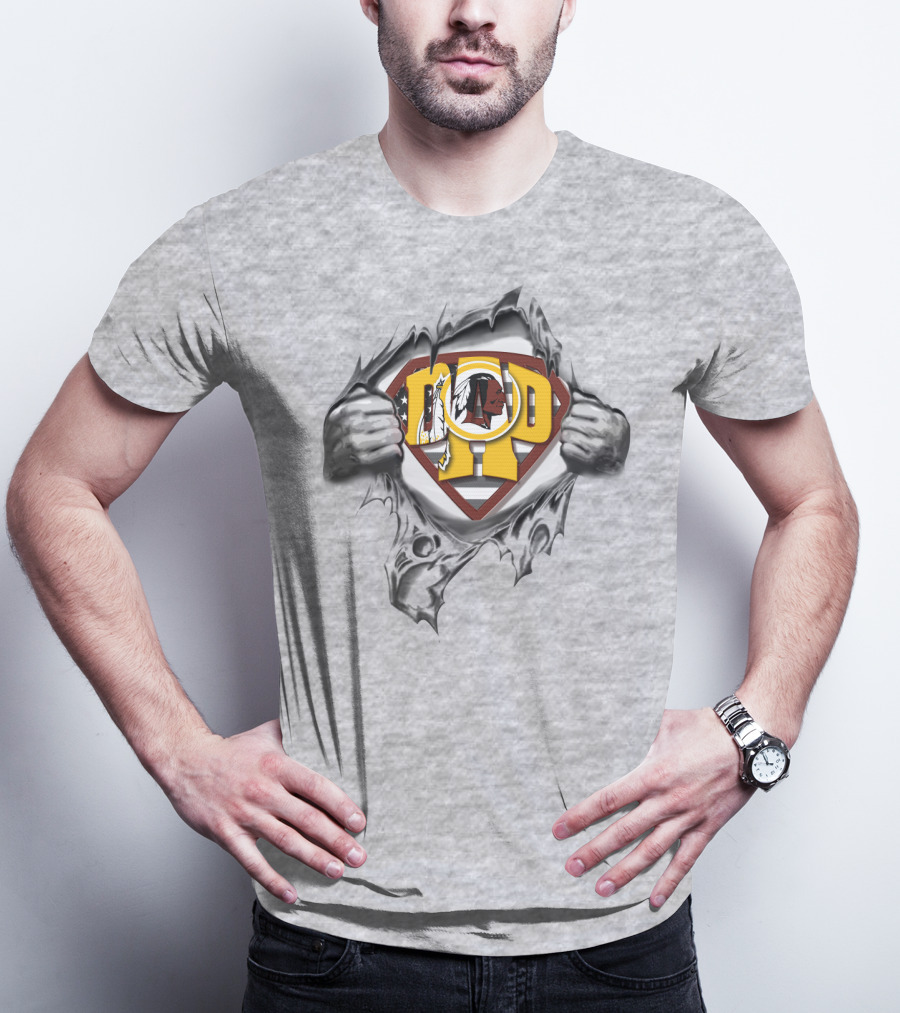 Superdad Washington Redskins Logo Tear Strip T-Shirt