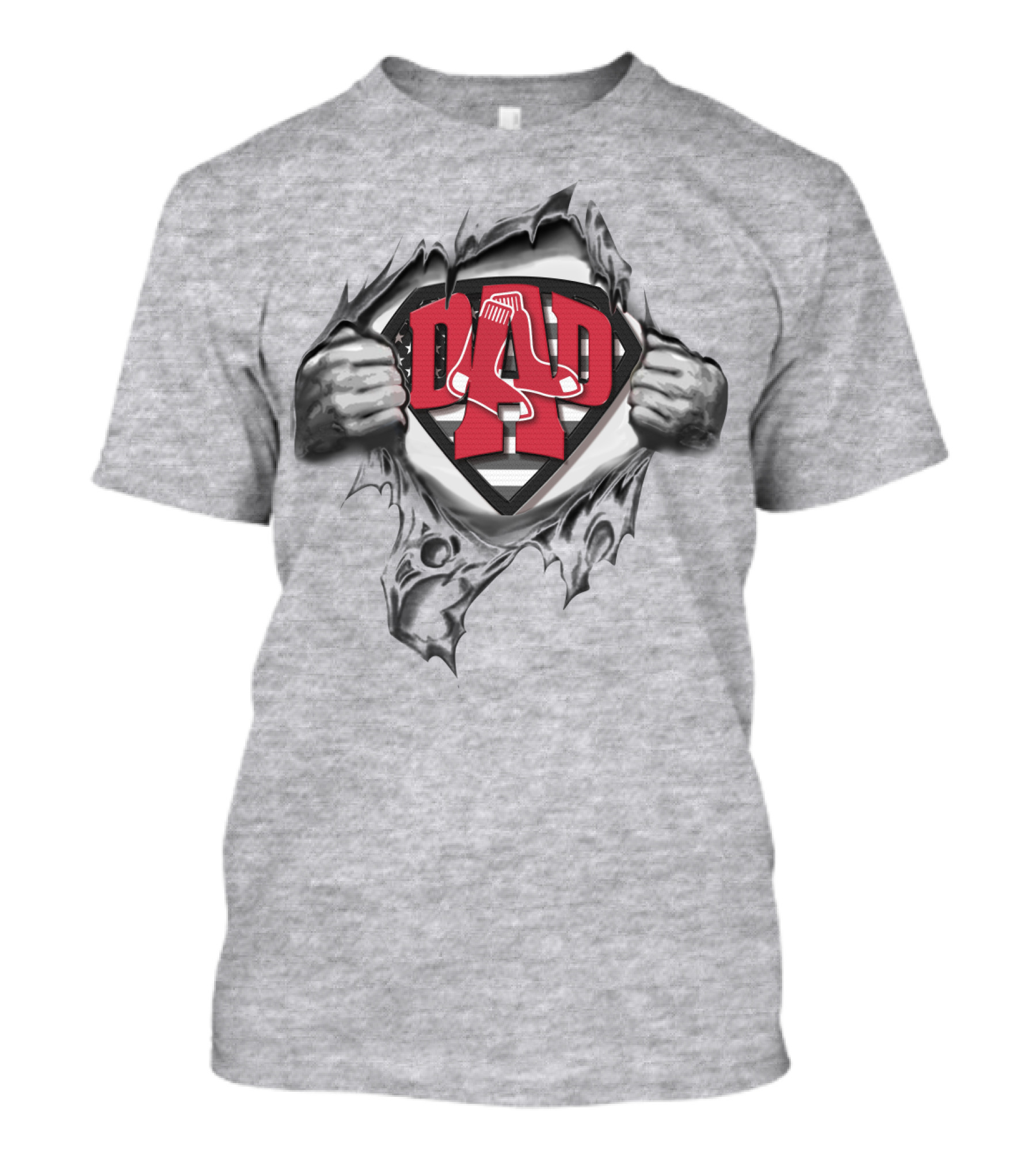 SUPERDAD Boston Red Sox Dad Logo Hero Fan T-Shirt