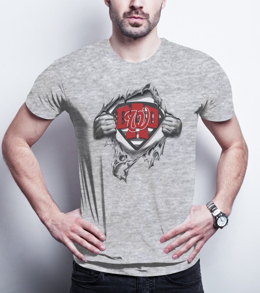 SUPERDAD Washington Nationals Superman Logo Heroes Edition T-Shirt