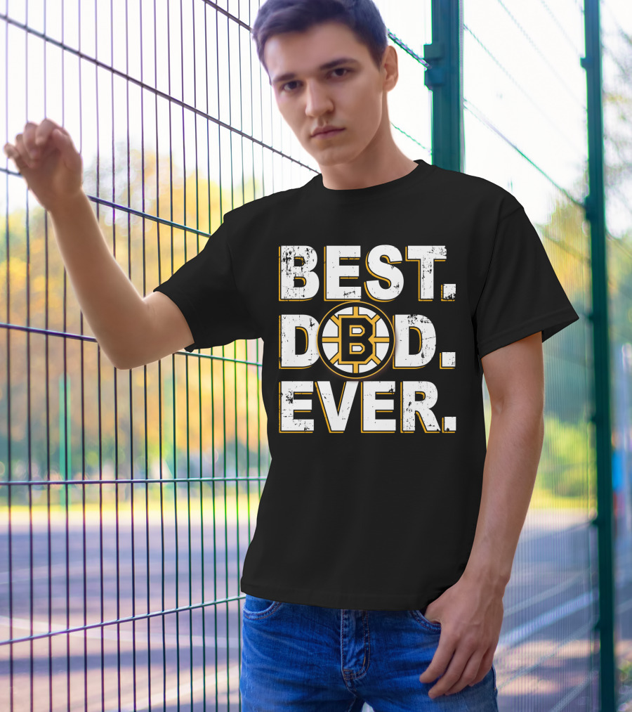 Best Dad Ever Boston Bruins Father's Day T-Shirt
