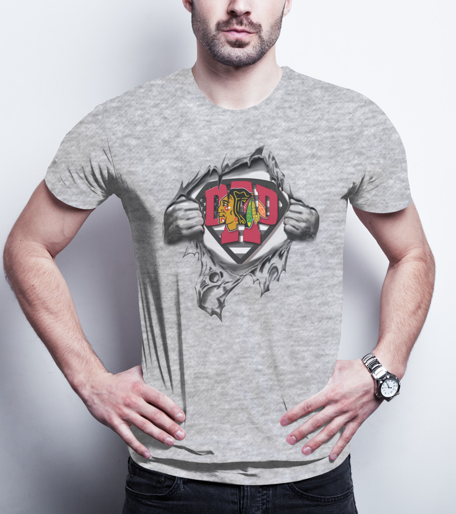 Chicago Blackhawks Superdad Hero T-Shirt