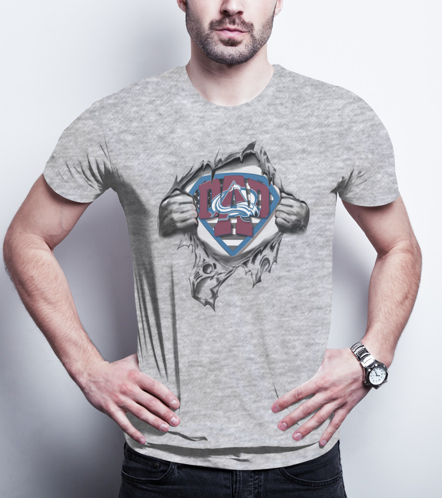 SUPERDAD Colorado Avalanche Logo Superman T-Shirt