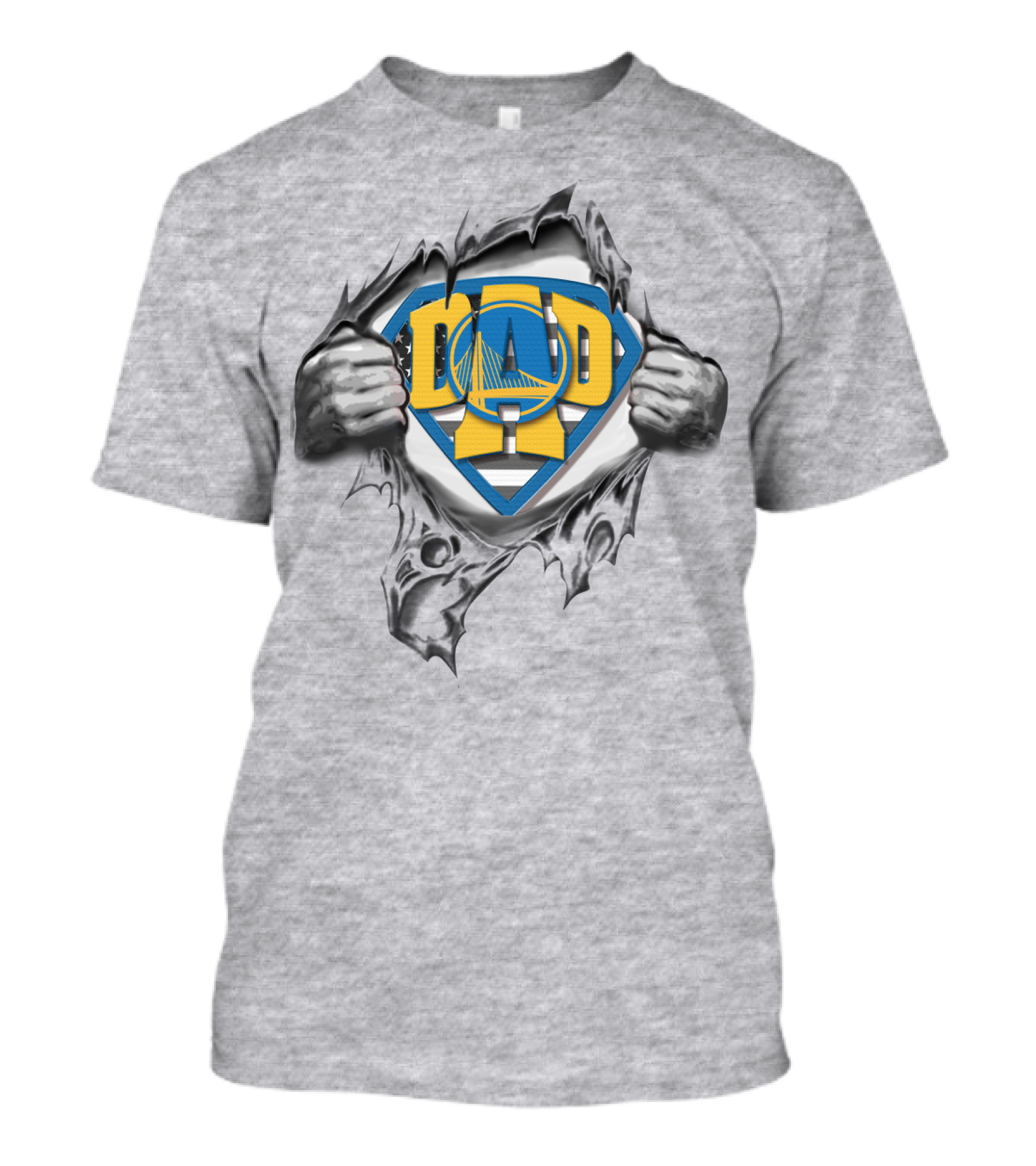 SUPERDAD Golden State Warriors Dad Shield T-Shirt