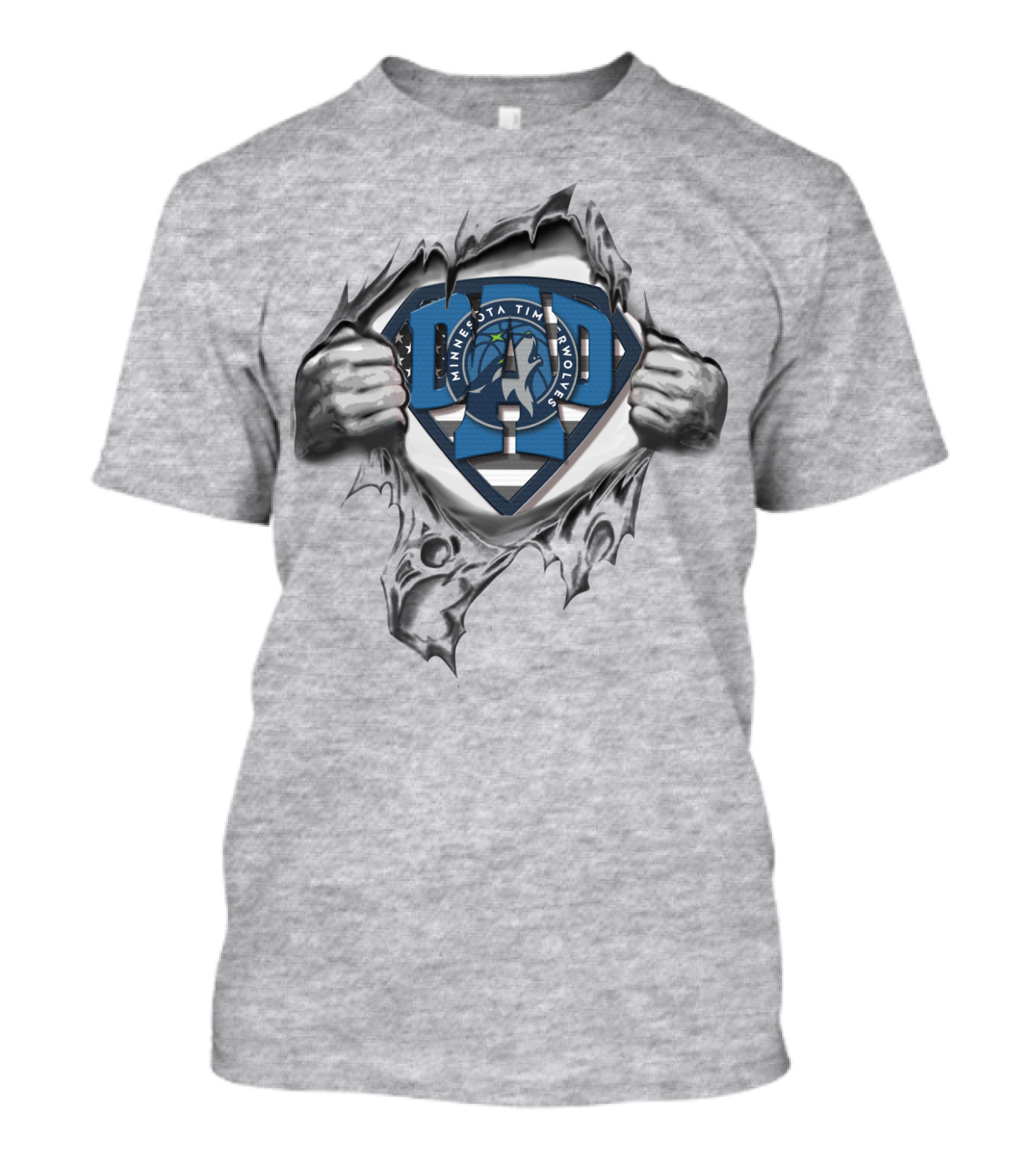 SUPERDAD Minnesota Timberwolves Badge Rip T-Shirt