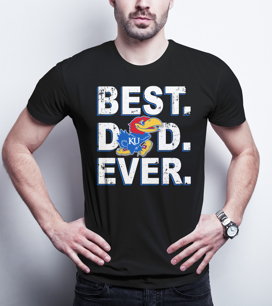 Best Dad Ever Ku Kansas Jayhawks T-Shirt