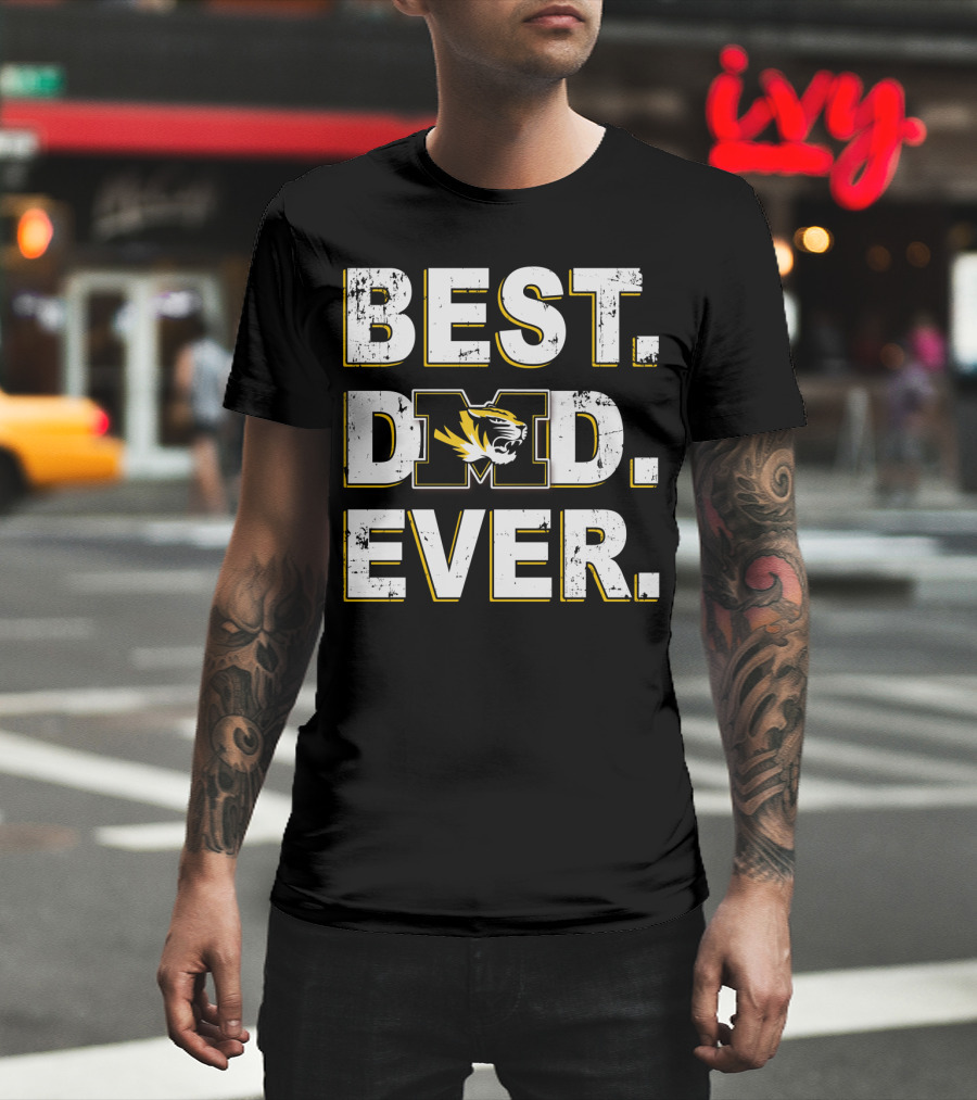 Best Dad Ever Missouri Tigers T-Shirt