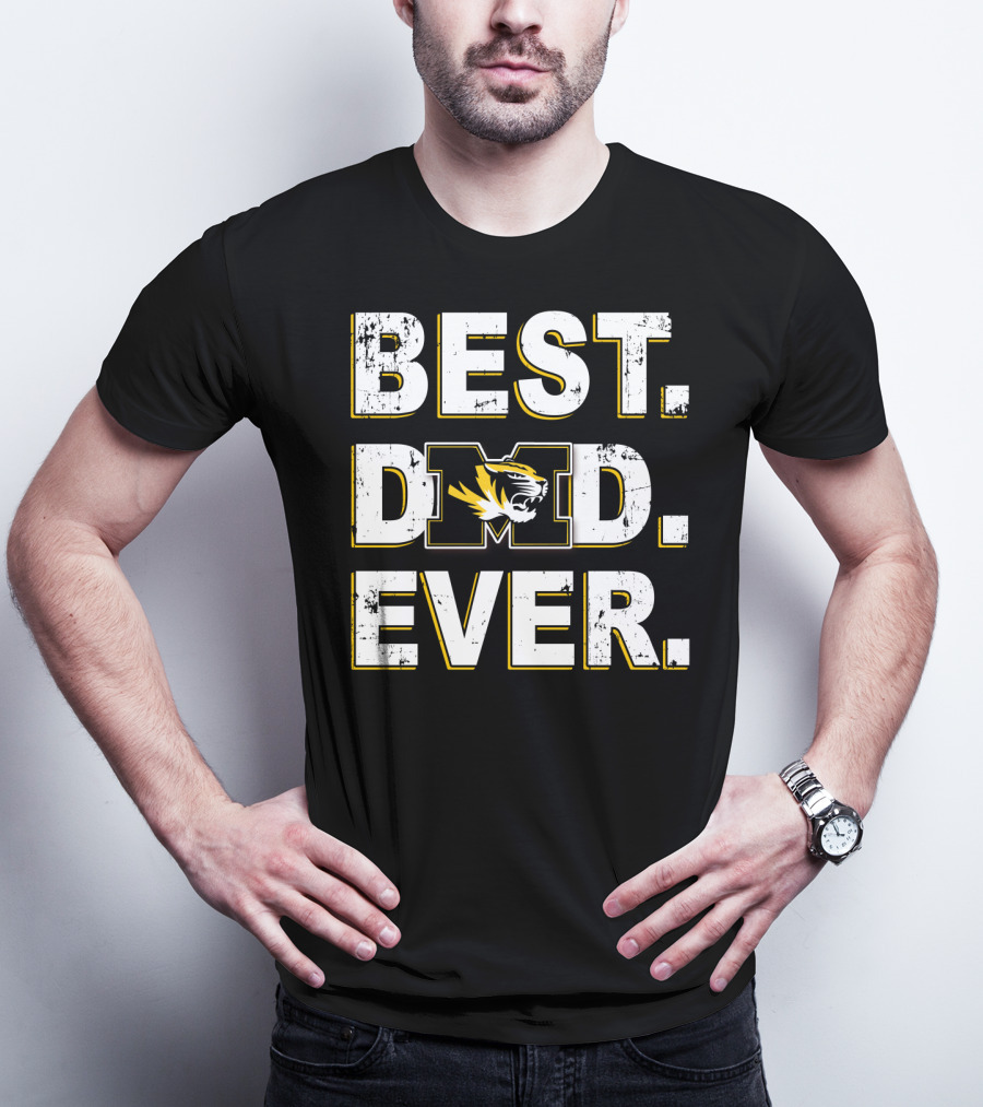 Best Dad Ever Missouri Tigers T-Shirt
