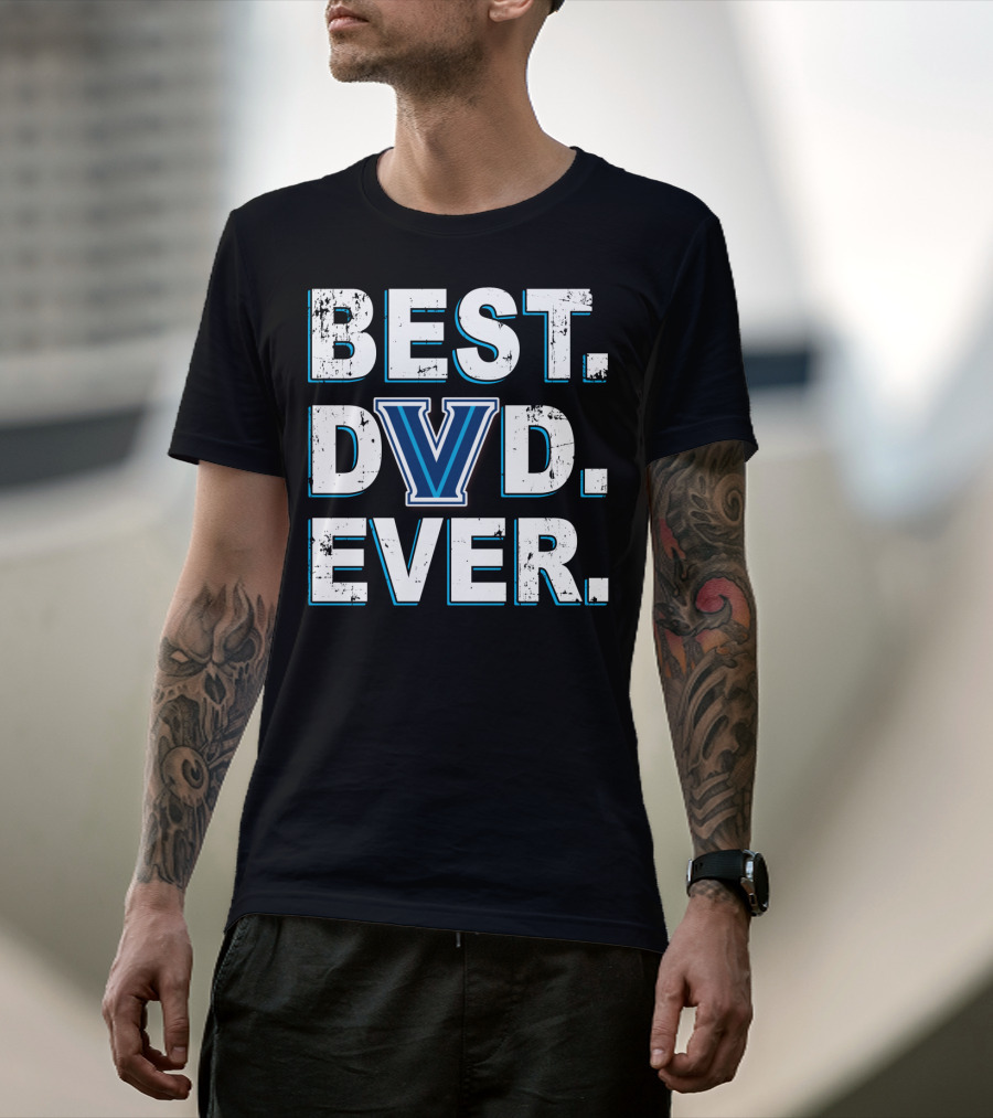 BEST DAD EVER Villanova Wildcats V T-Shirt