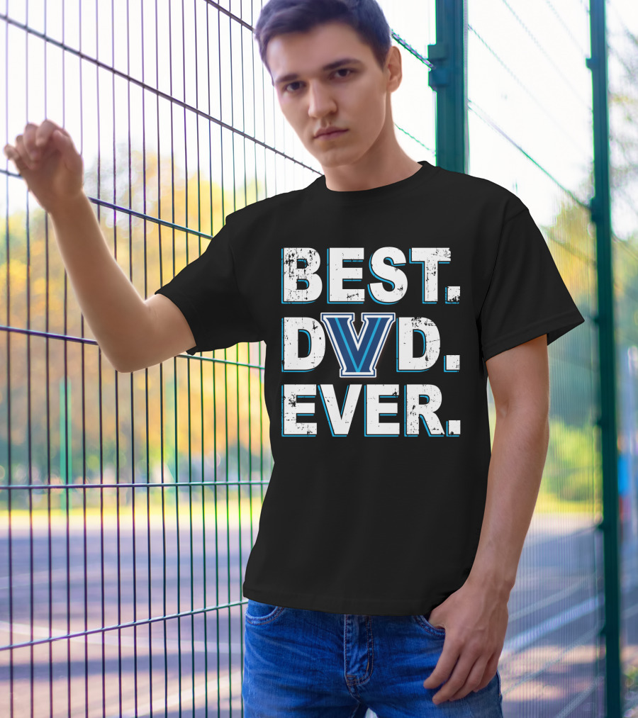 BEST DAD EVER Villanova Wildcats V T-Shirt