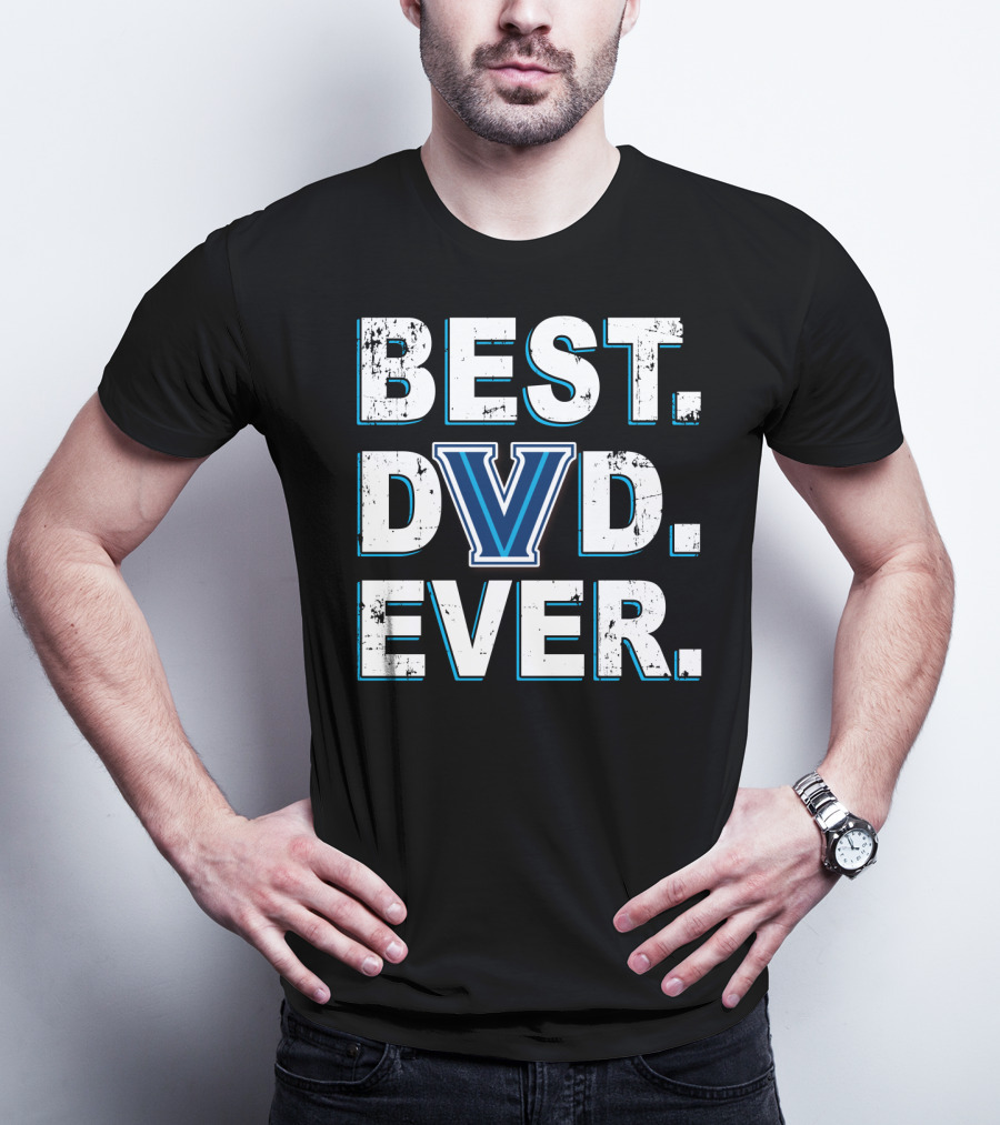 BEST DAD EVER Villanova Wildcats V T-Shirt