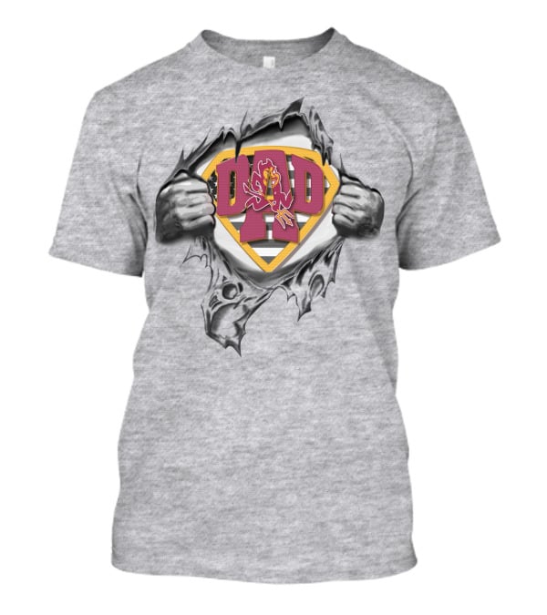 Superdad Arizona State Sun Devils Logo Hero Torn Chest T-Shirt