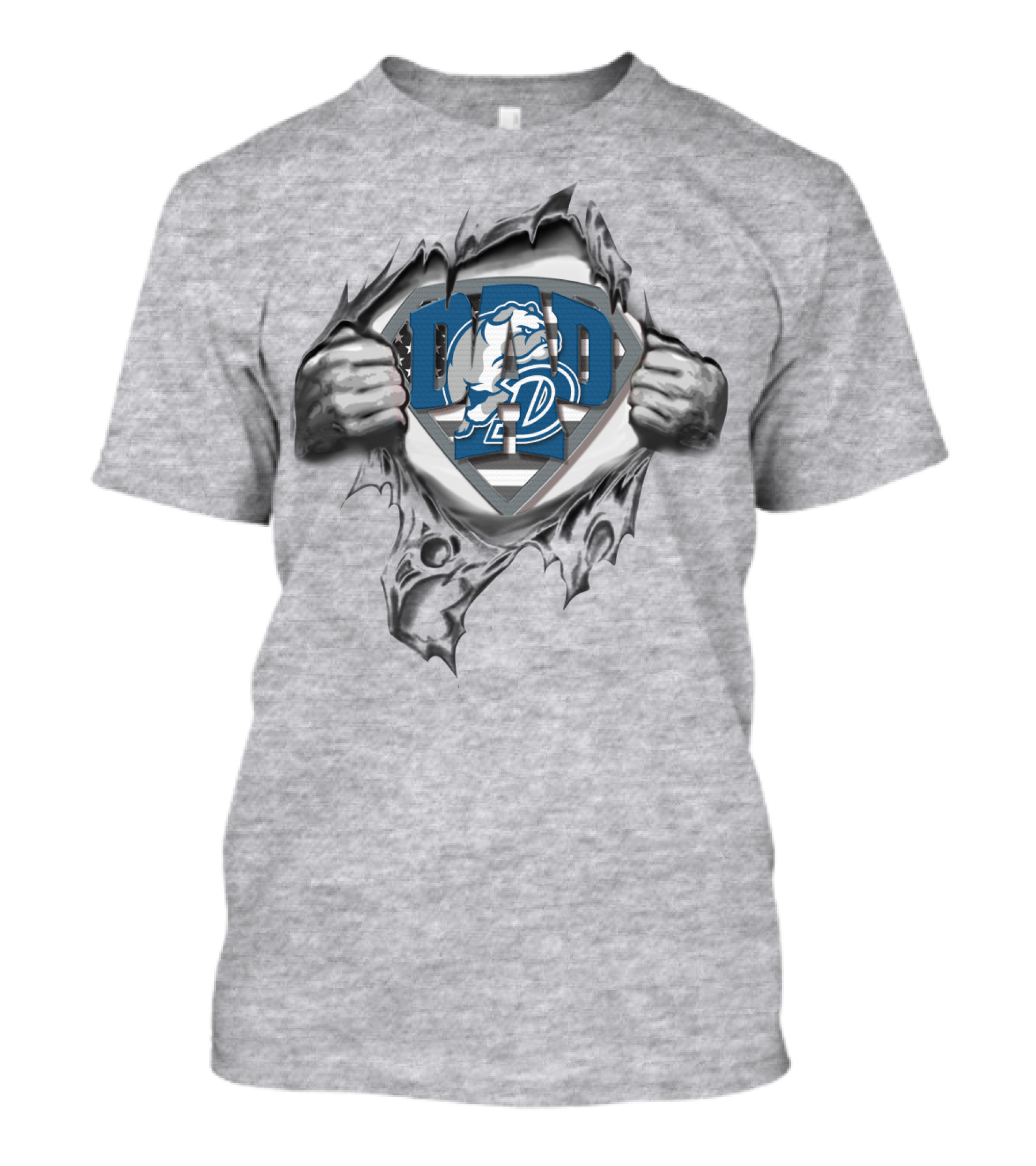 Drake Bulldogs SuperDad Hero Shield T-Shirt